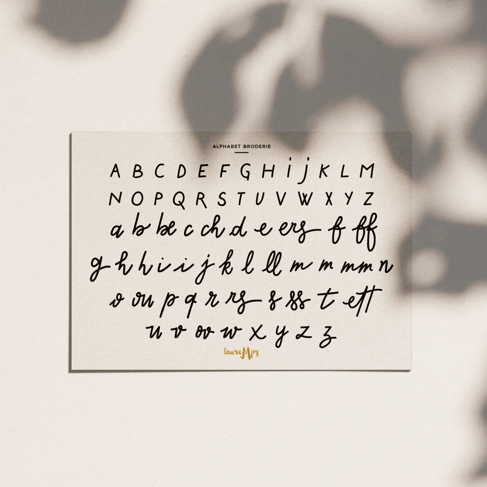Planche Alphabet à broder — A Imprimer